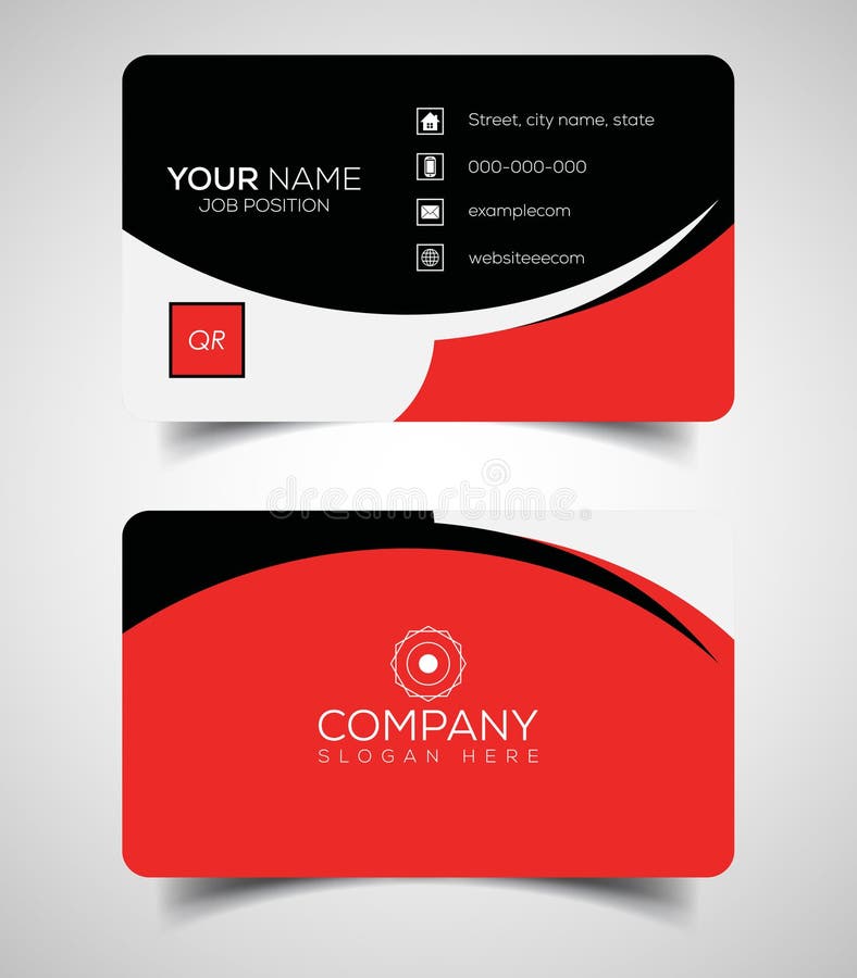 Double-sided Creative and Modern Business Card Template. Vector ...