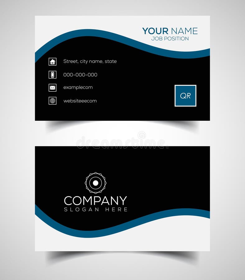 Double-sided Creative and Modern Business Card Template. Vector ...