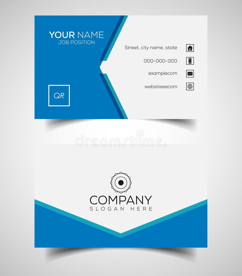 Double-sided Creative and Modern Business Card Template. Vector ...