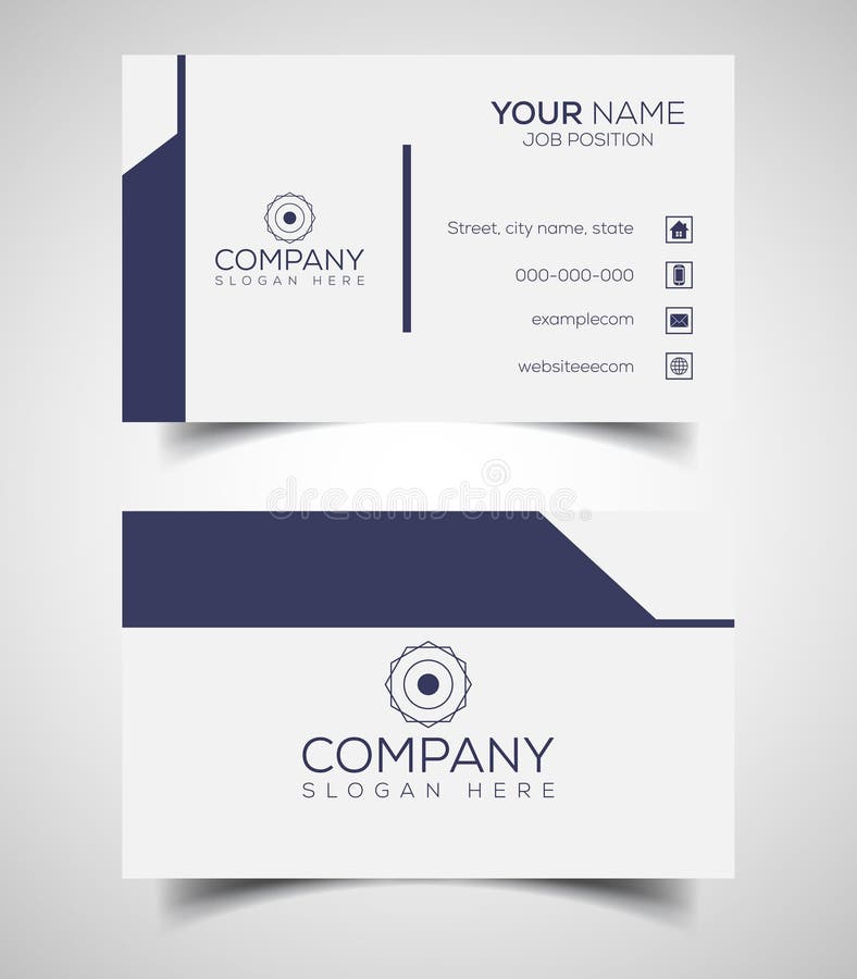 Double-sided Creative and Modern Business Card Template. Vector ...