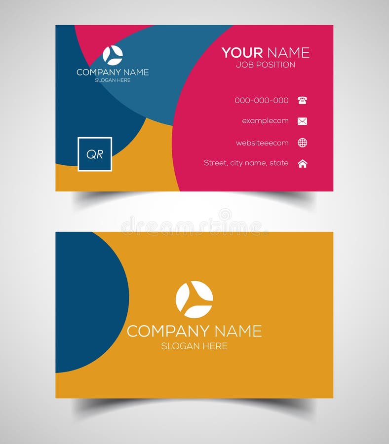 Double-sided Creative and Modern Business Card Template. Vector ...