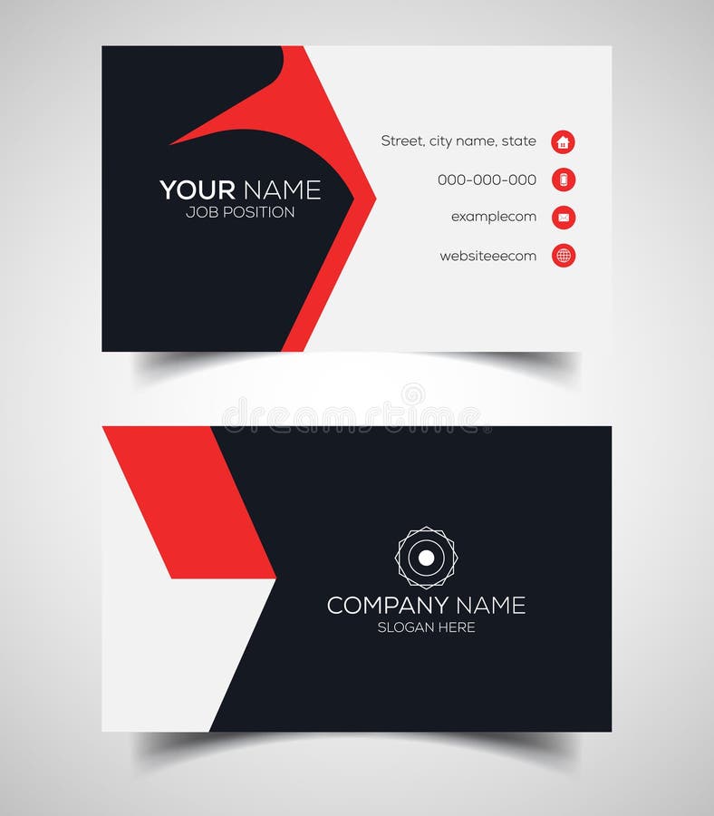 Double-sided Creative and Modern Business Card Template. Vector ...