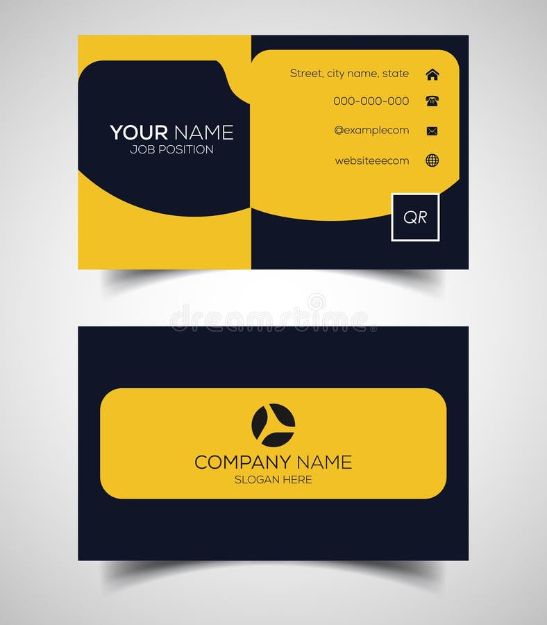 Double-sided Creative and Modern Business Card Template. Vector ...