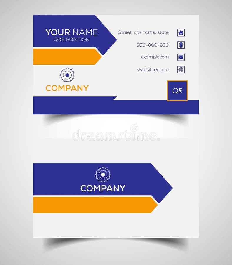 Double-sided Creative and Modern Business Card Template. Vector ...