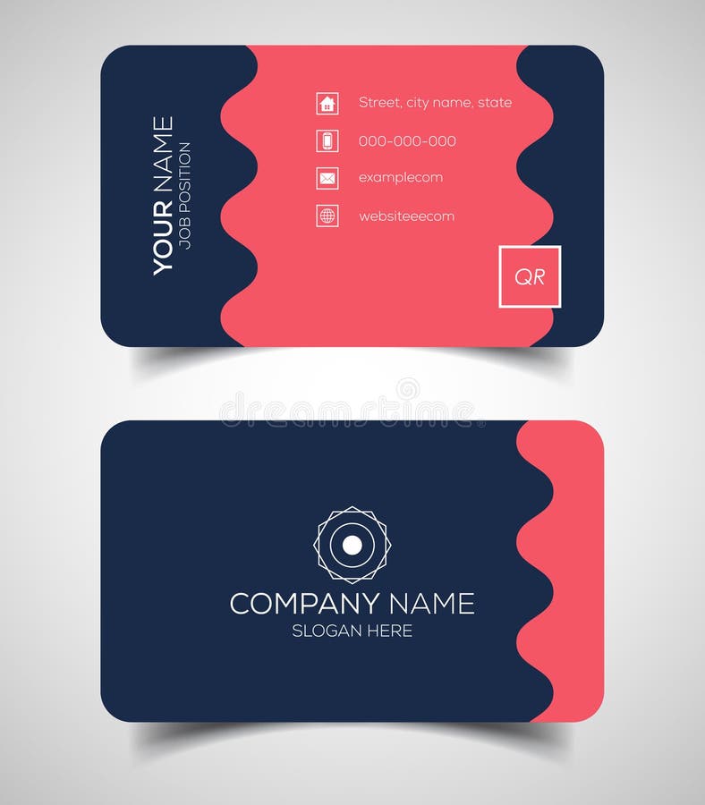 Double-sided Creative and Modern Business Card Template. Vector ...