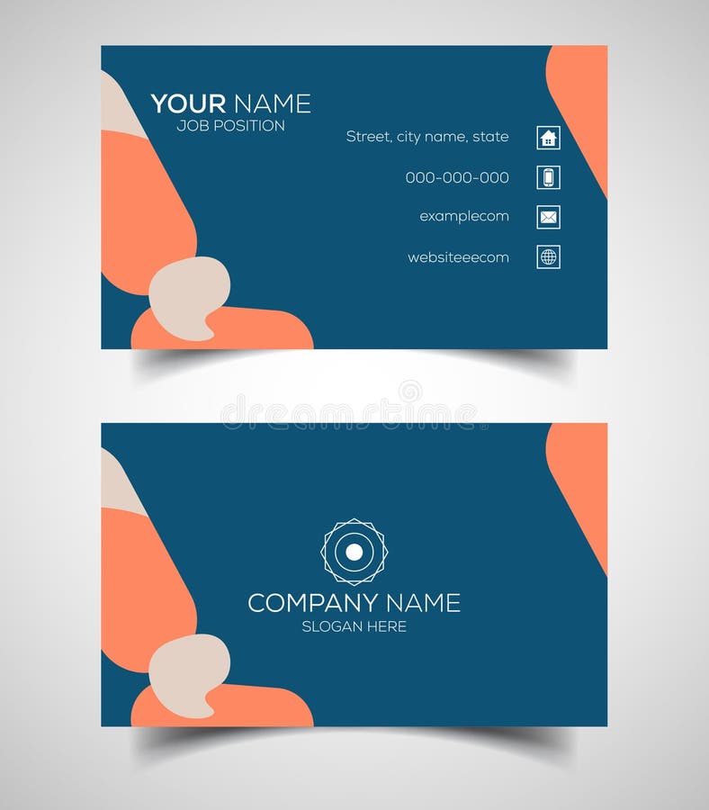 Double-sided Creative and Modern Business Card Template. Vector ...