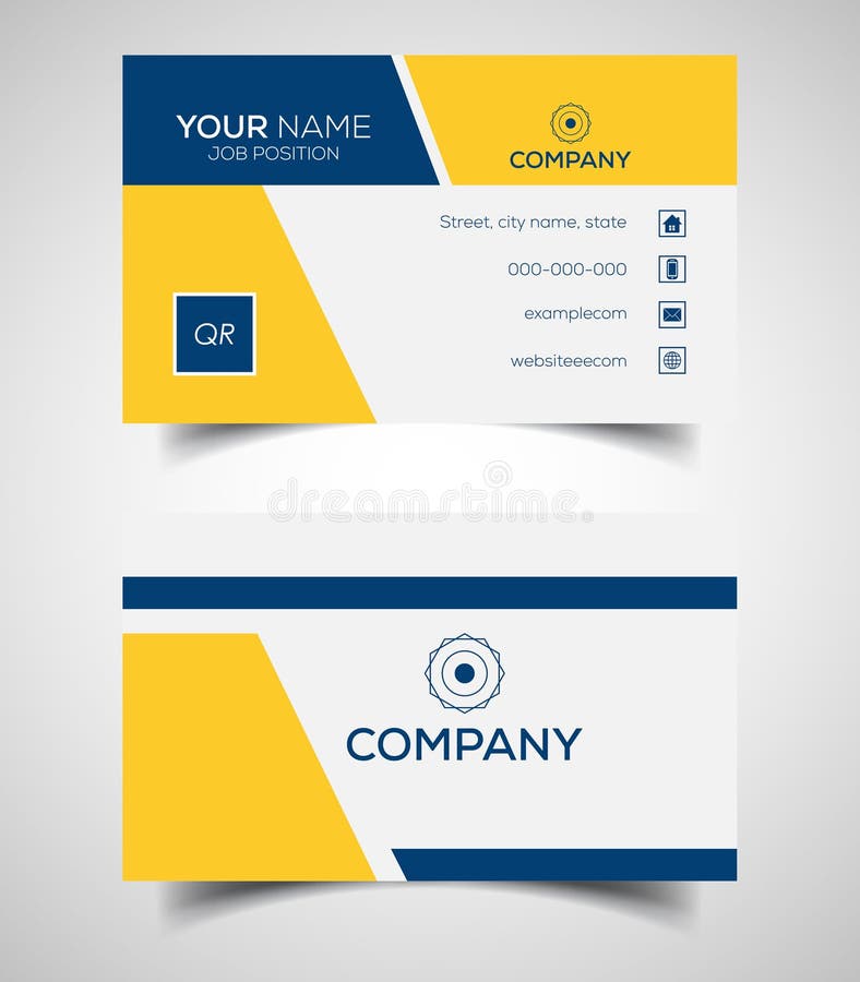 Double-sided Creative and Modern Business Card Template. Vector ...