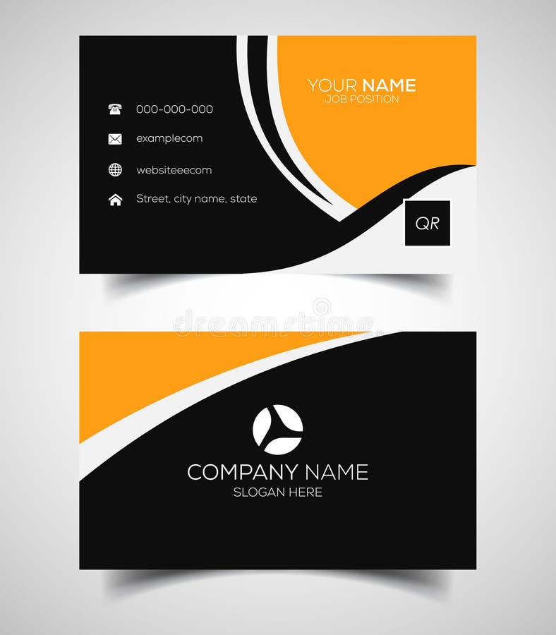 Double-sided Creative and Modern Business Card Template. Vector ...