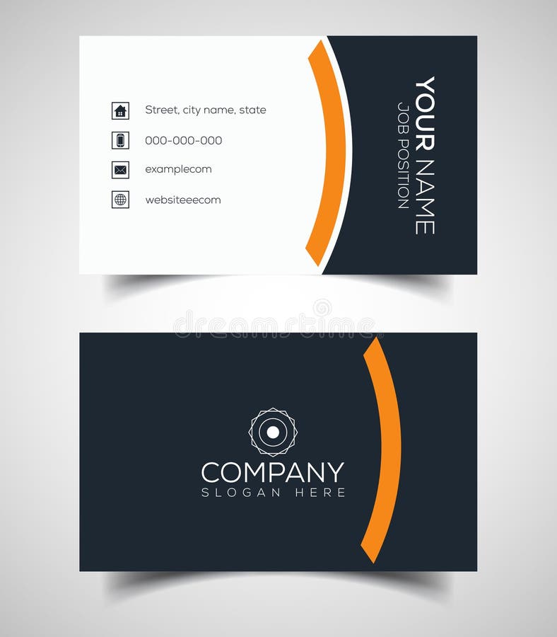 Double-sided Creative and Modern Business Card Template. Vector ...
