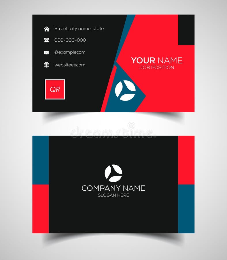 Double-sided Creative and Modern Business Card Template. Vector ...
