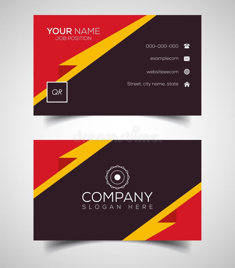 Double-sided Creative and Modern Business Card Template. Vector ...