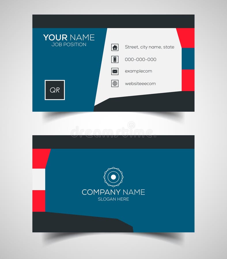 Double-sided Creative and Modern Business Card Template. Vector ...