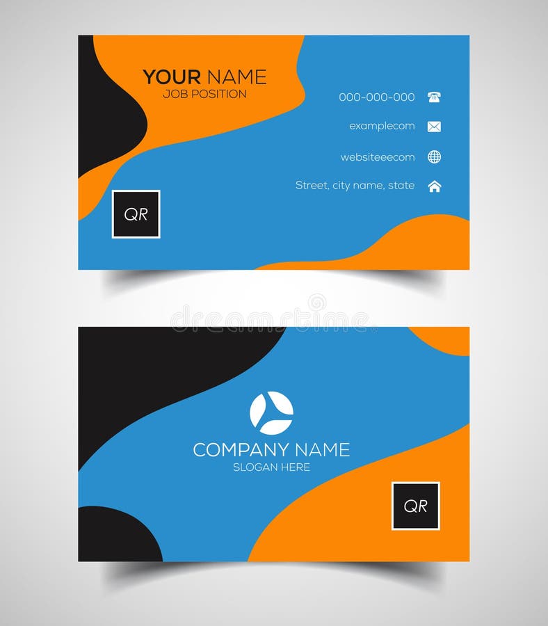 Double-sided Creative and Modern Business Card Template. Vector ...