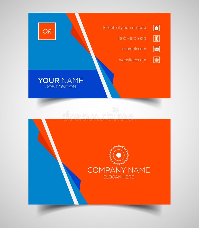 Double-sided Creative and Modern Business Card Template. Vector ...
