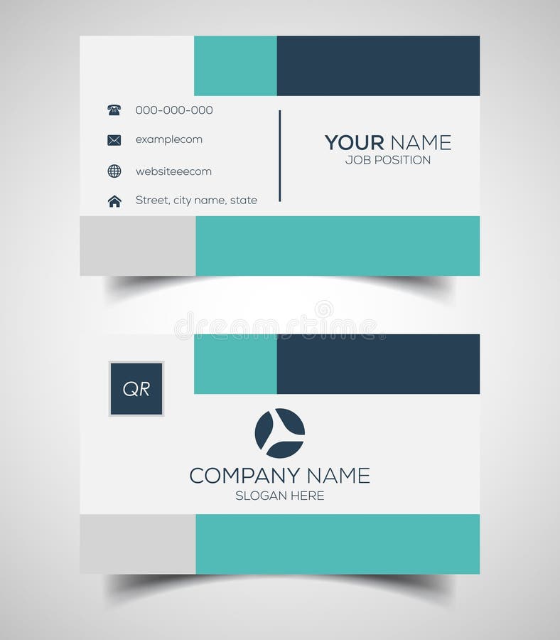 Double-sided Creative and Modern Business Card Template. Vector ...