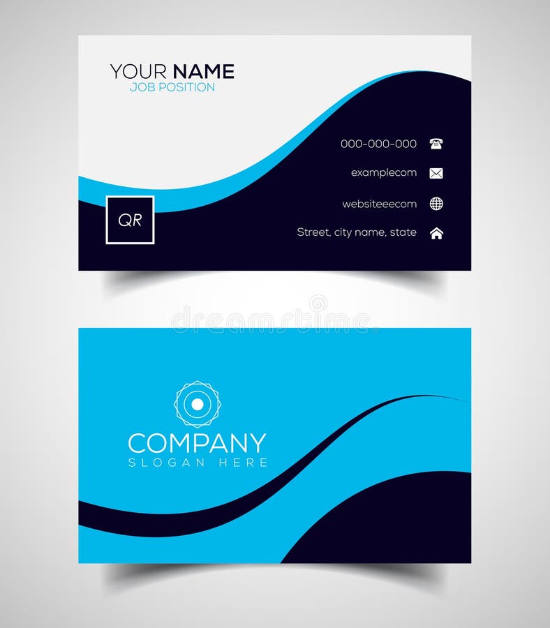 Double-sided Creative and Modern Business Card Template. Vector ...