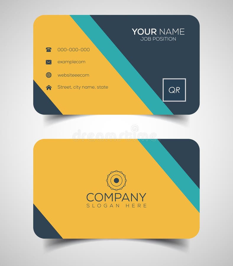 Double-sided Creative and Modern Business Card Template. Vector ...