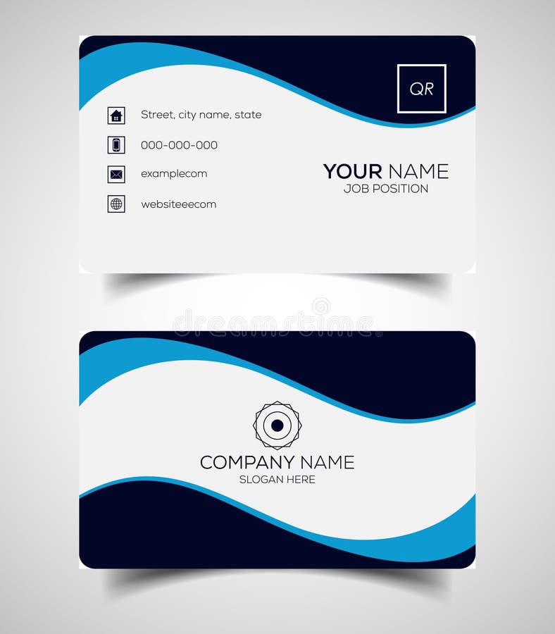 Double-sided Creative and Modern Business Card Template. Vector ...