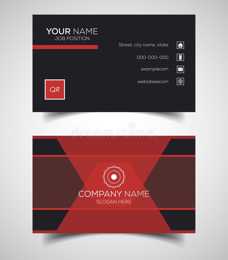 Double-sided Creative and Modern Business Card Template. Vector ...
