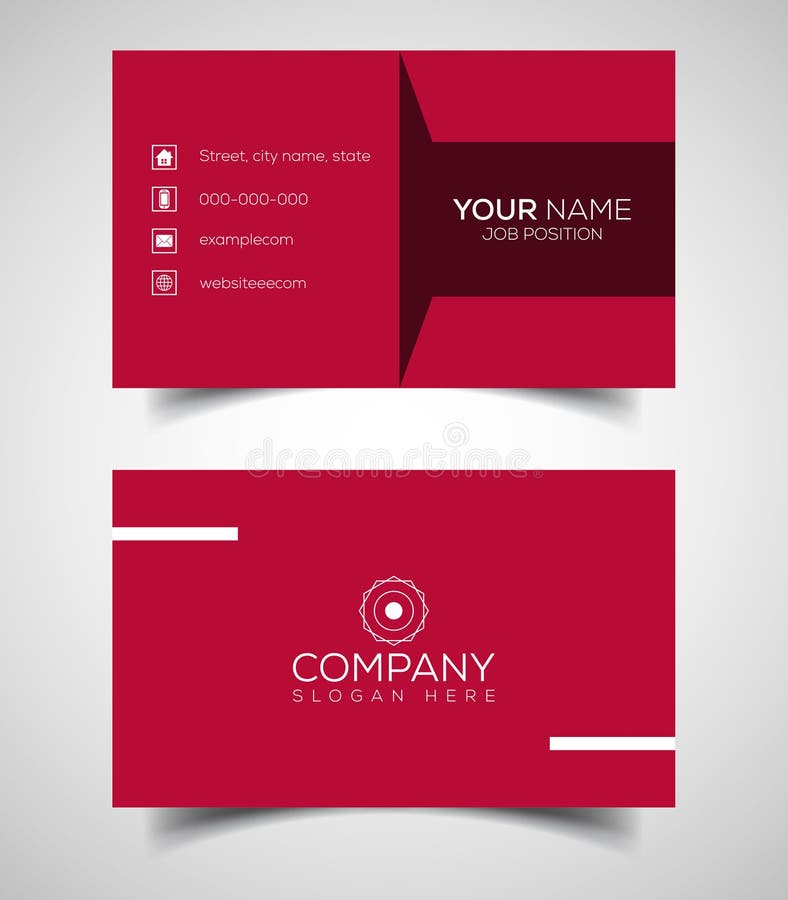 Double-sided Creative and Modern Business Card Template. Vector ...