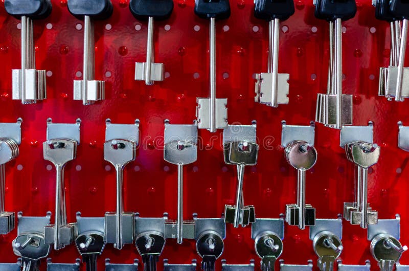 Double-sided Keys Blanks for Lever Tumbler Lock Stock Image - Image of ...