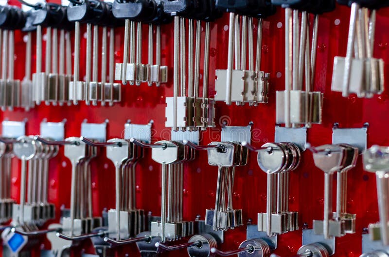 Double-sided Keys Blanks for Lever Tumbler Lock Stock Image - Image of ...