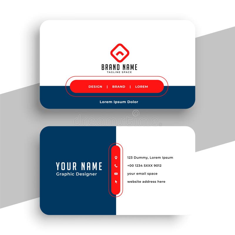 Double Sided Professional Visiting Card Template for Individual Info ...