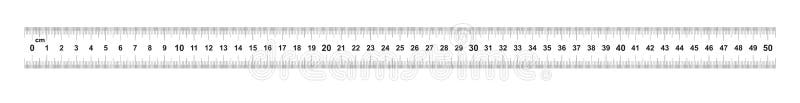 Double Sided Ruler 50 Centimeter or 500 Mm. Value Division 0.5 Mm ...