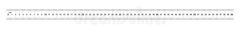 Double Sided Ruler 60 Centimeter or 600 Mm. Value Division 0.5 Mm ...