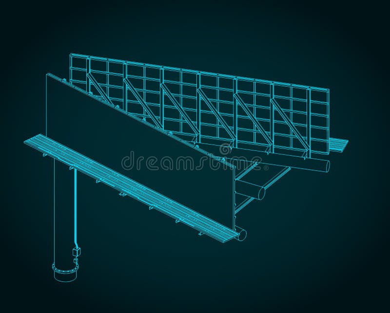 Double Sided Outdoor Advertising Billboard Blueprint Stock Vector ...