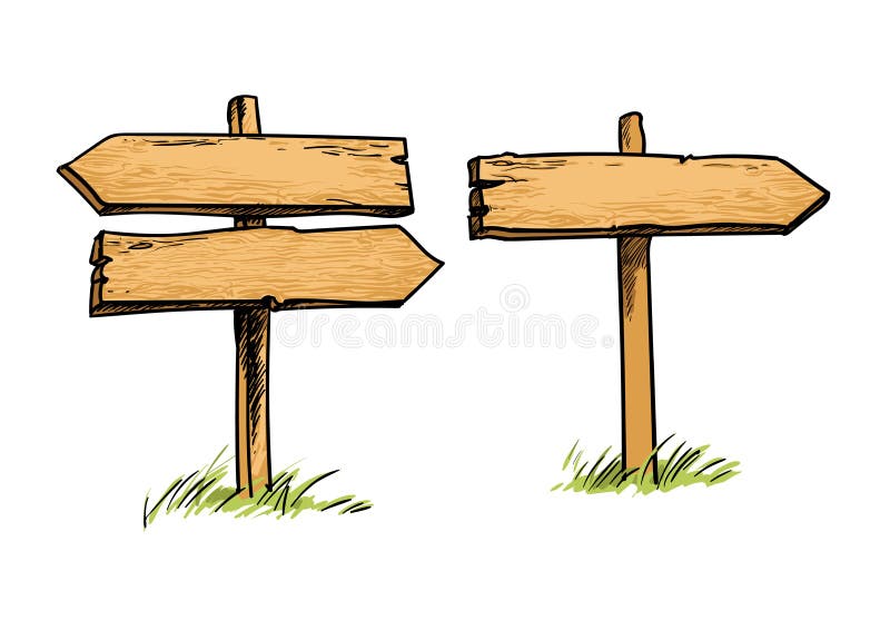 Wegweiser Leer Holz Clipart Sun