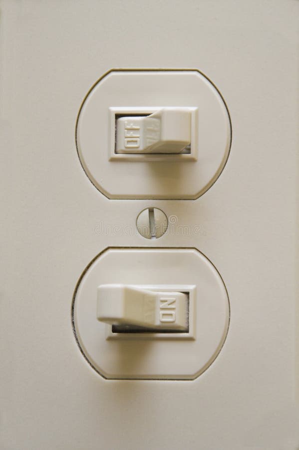 Double Slight Switch - on/off Stock Photo - Image of shadows ...