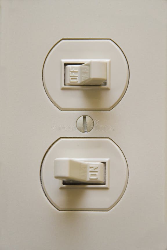 Double Slight Switch - on/off Stock Photo - Image of shadows ...