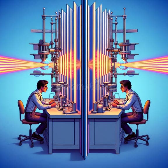 Double Slit Diffraction Combined Diffraction and Interference Stock ...