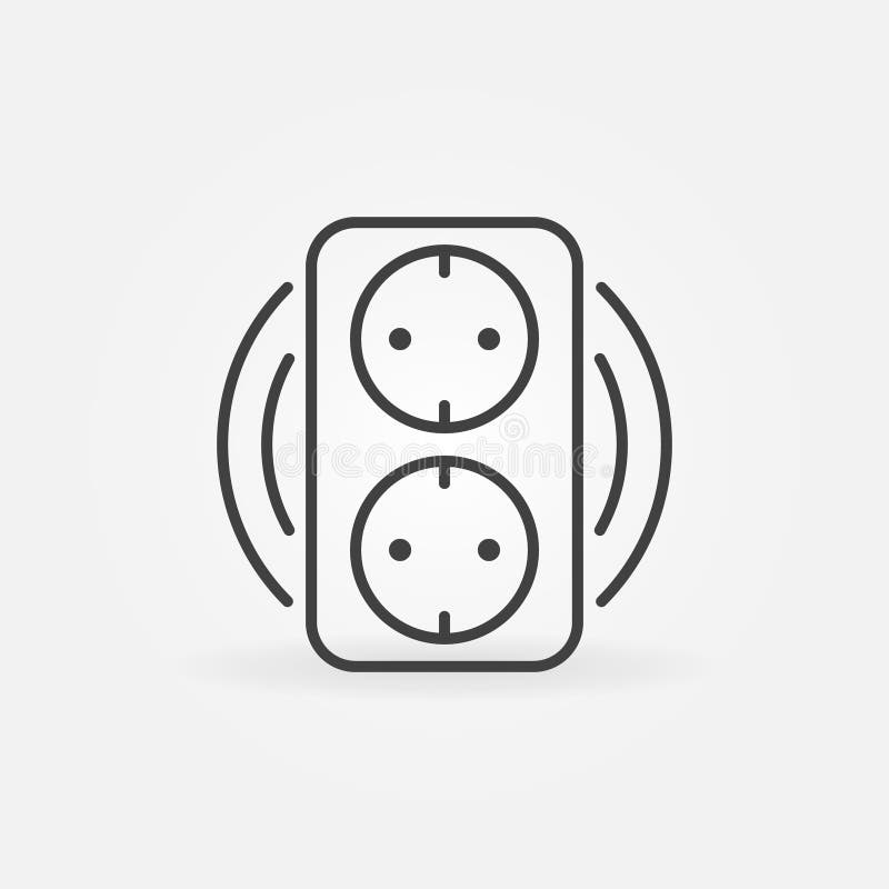Double Smart Socket Vector Concept Icon in Outline Style Stock Vector ...