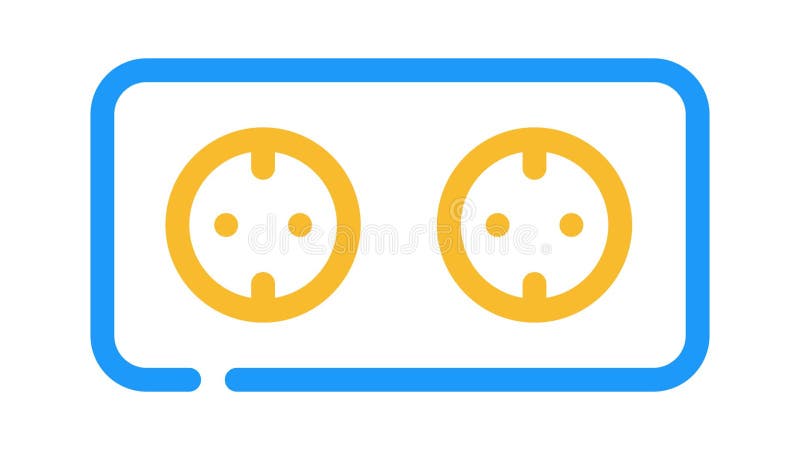 Double Socket Line Icon Animation Stock Video - Video of wire, fire ...