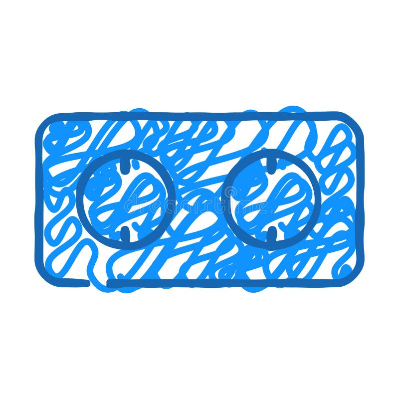 Double Socket Icon Doodle Illustration Stock Vector - Illustration of ...