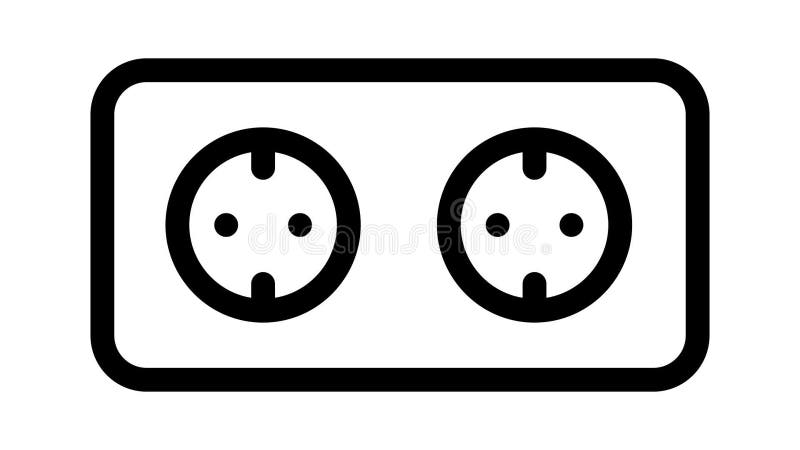 Double Socket Color Icon Animation Stock Footage - Video of power ...
