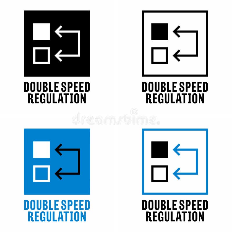 Double Speed Regulation Vector Information Sign Stock Vector ...