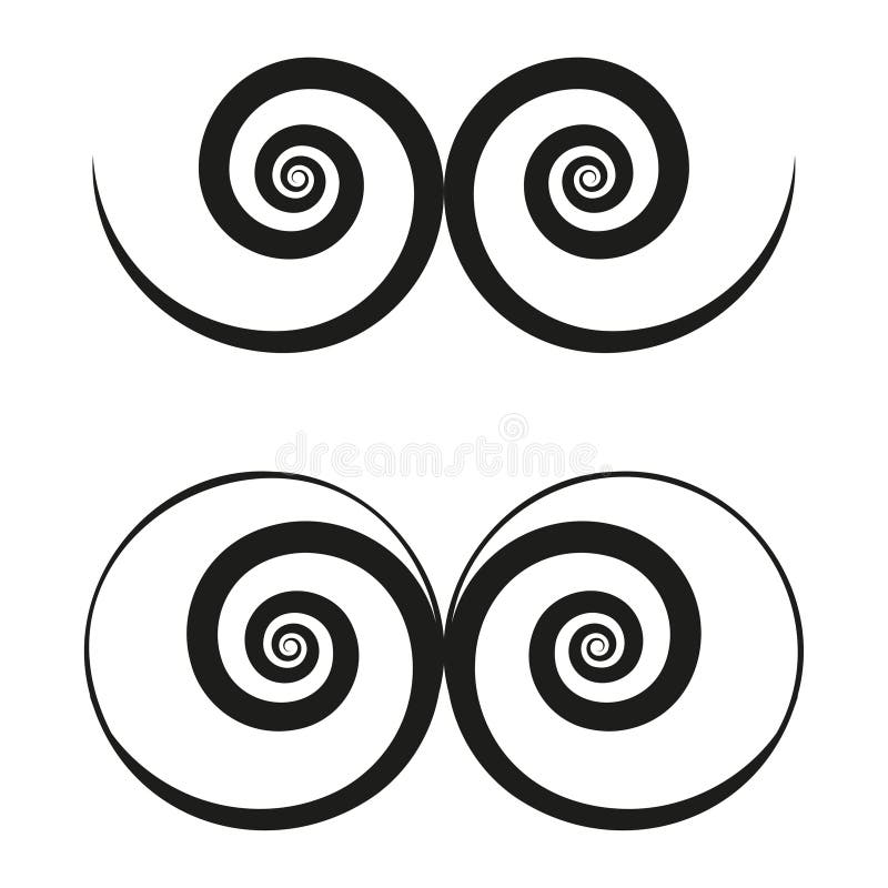 Double Spiral Icon. Swirl Shape Vector. Circular Line Figure Stock ...