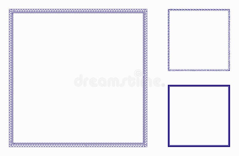Square Double Certificate Rosette Frame Icon Vector Collage Stock ...