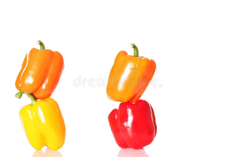Double Stacked Peppers Stem Stock Photo - Image of health, crisp: 11869484