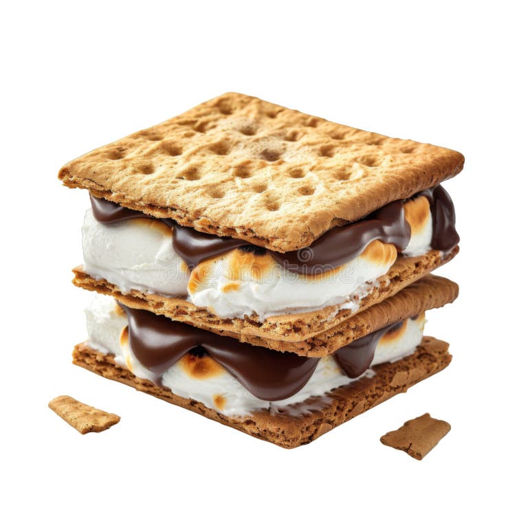 Double-Stacked S More with Chocolate Drizzle and Crispy Graham Crackers ...