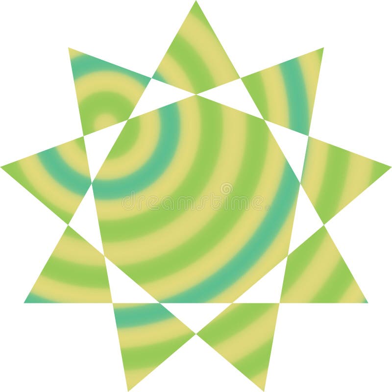 Double Star in 3d Colour Design Stock Illustration - Illustration of ...