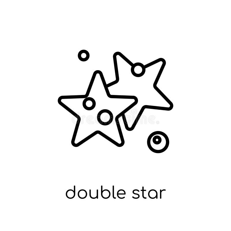 Double Star Icon. Trendy Double Star Logo Concept on White Background ...