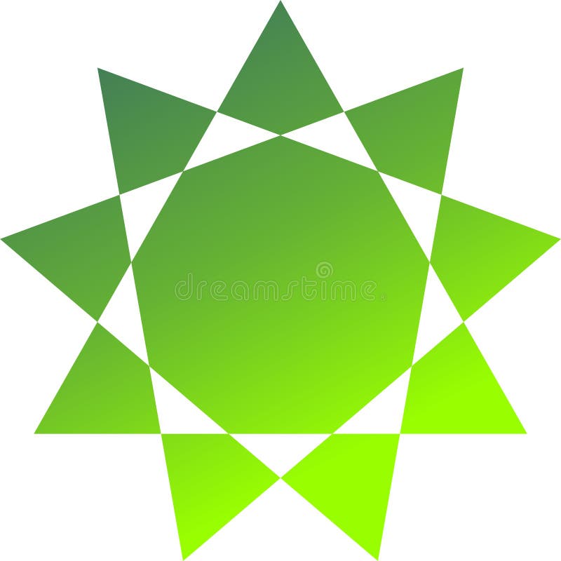 Double Star in Two Colours with White Background Stock Illustration ...