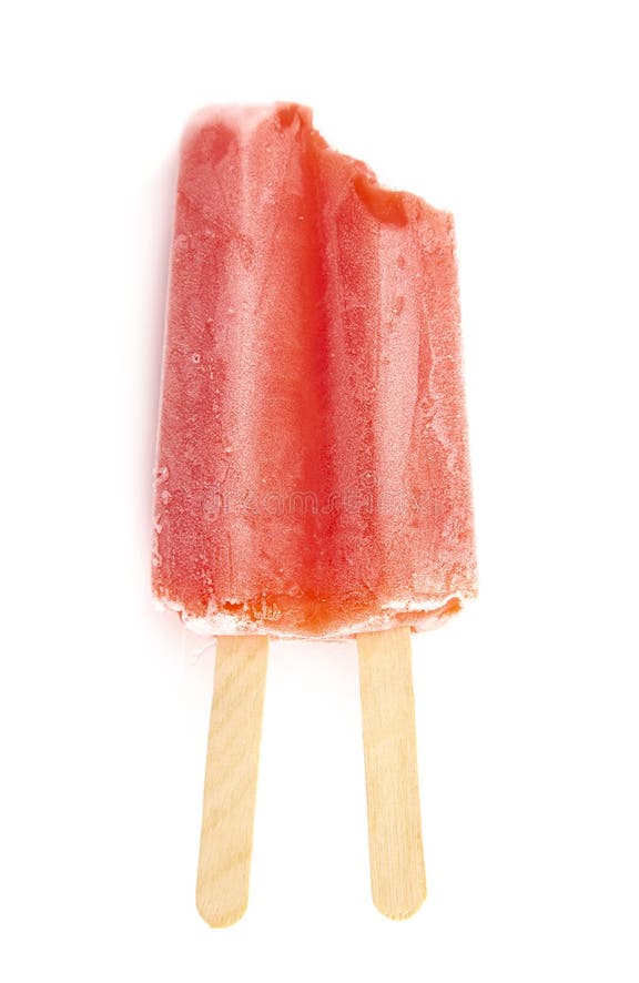 Double Stick Popsicle Isolated on a White Background Stock Photo ...