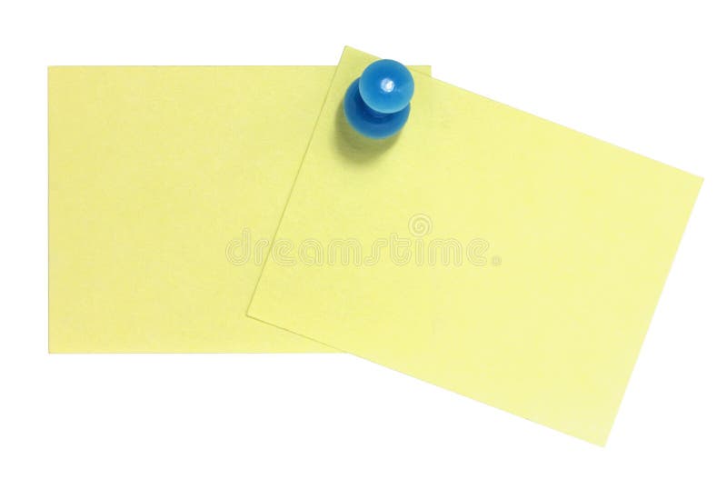 Rectangular Sticky Note with Pink Pin, and Shadow Stock Image - Image ...