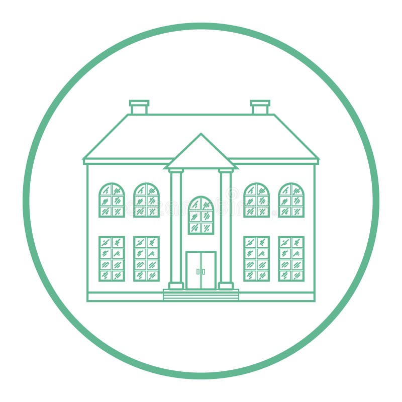 Double Storey House. Vector Illustration Decorative Design Stock Vector ...