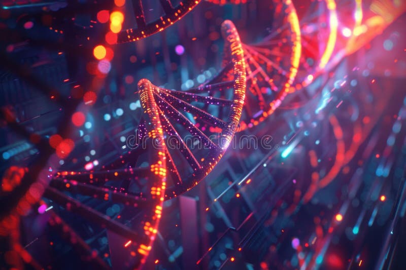 Double Strand DNA Close Up stock photo. Image of education - 374243706